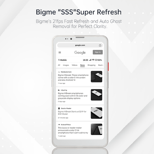 Bigme ePaper 4G/5G Smartphone Hibreak Pro with Android 14 OS-Black and ...